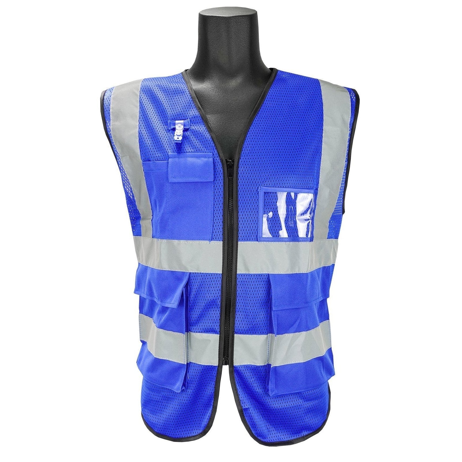 AL-Gard SVPC2BB Blue Safety Vest Class 2 Mesh Type Breathable High Vis ...