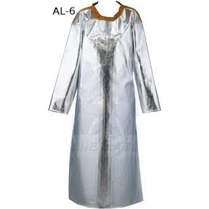Blue Eagle AL6 Aluminized Apron w/ Sleeves, EN11612, 49" Length, 27" C ...