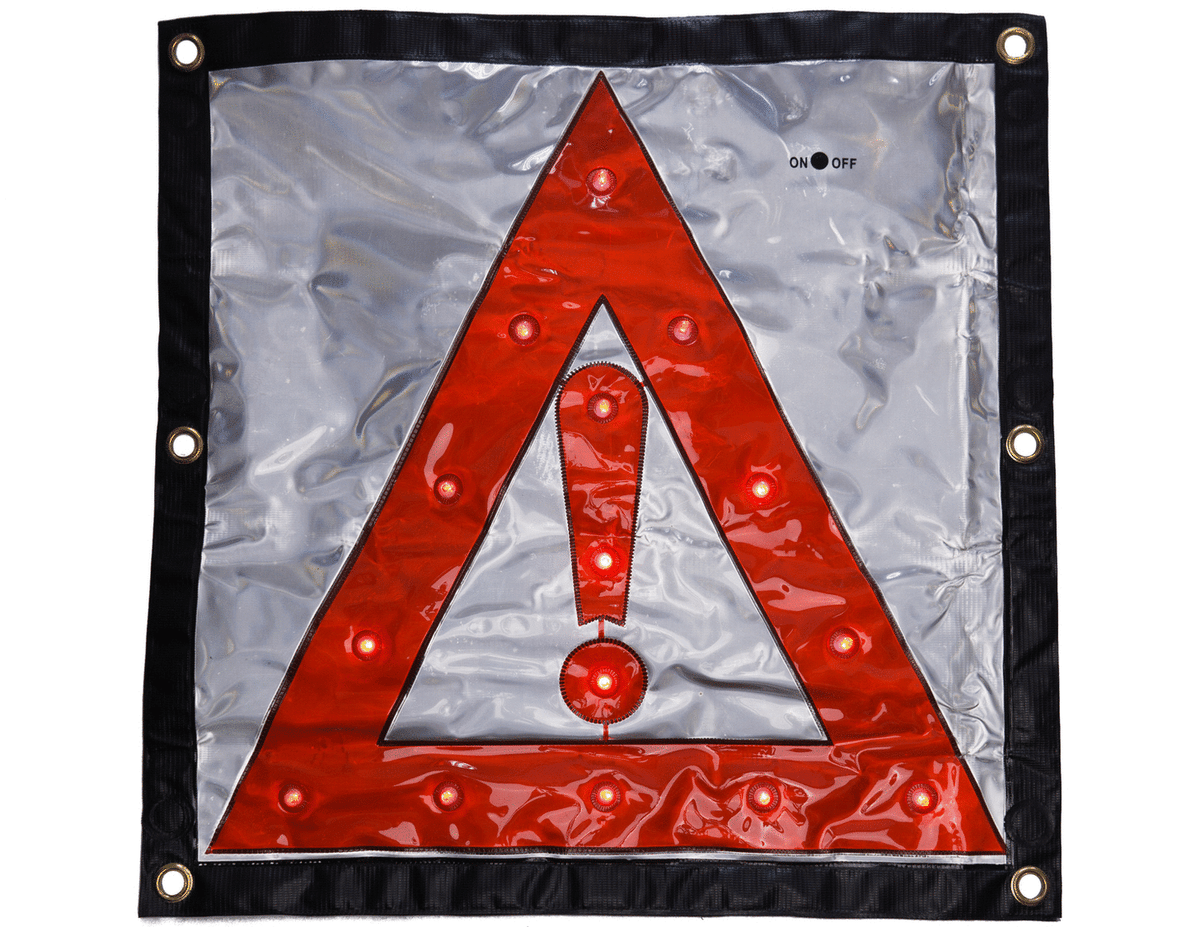 Star Plastic Reflective LED Traffic Warning Sign — Safety Solutions ...