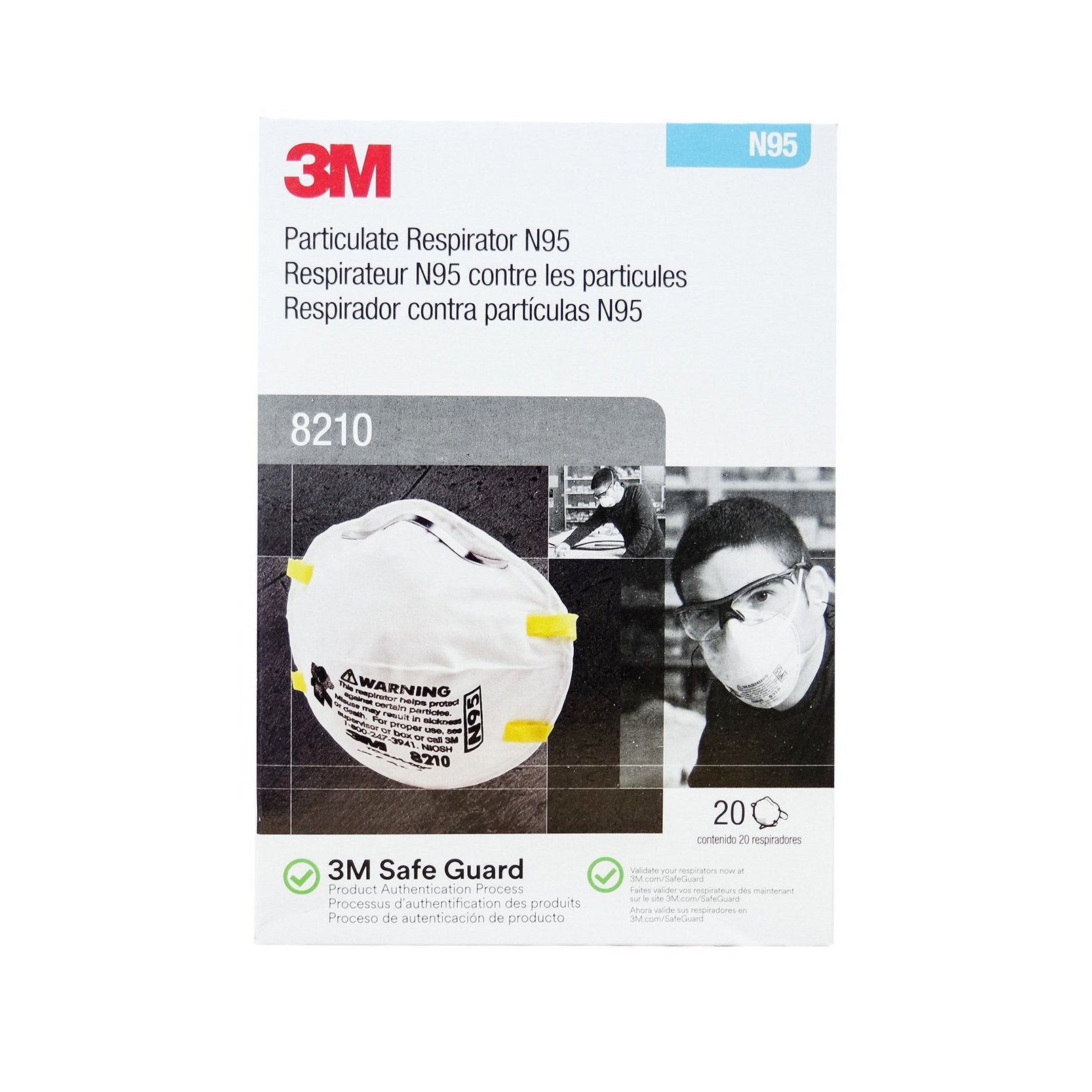 3M 8210 N95 Disposable Particulate Respirator (Mask) — Safety Solutions ...