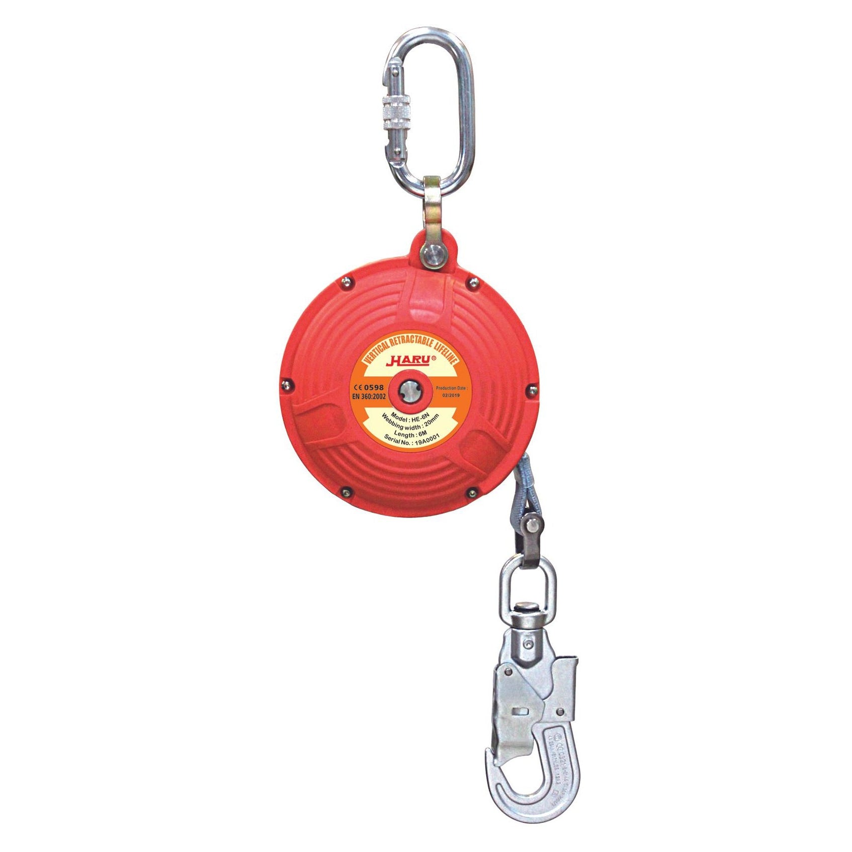 Haru HE-6N Vertical Retractable Lifeline (EN360) — Safety Solutions ...